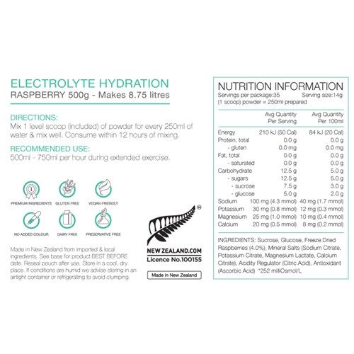 Pure Raspberry Electrolyte Hydration - 500g - SUPER SALE | The Bicycle ...